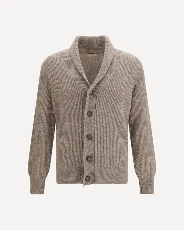 BROOKSFIELD Virgin Wool Shawl Collar Cardigan