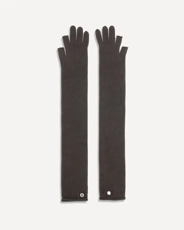 Rick Owens Long Fingerless Wool Gloves