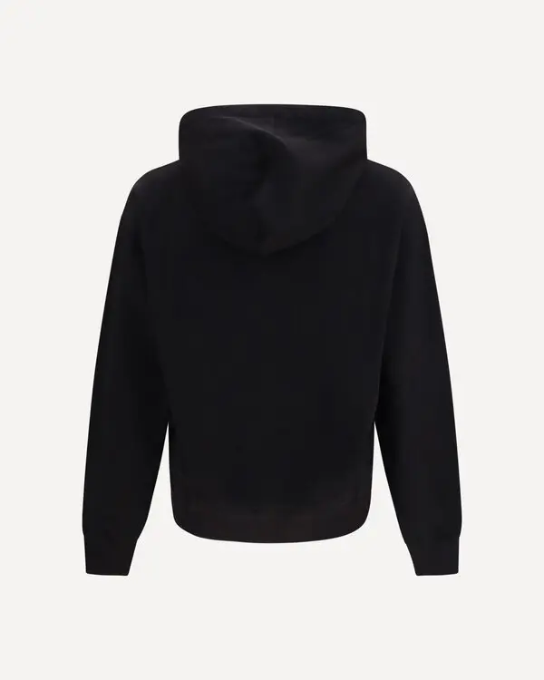 Dolce & Gabbana Cotton Hooded Sweatshirt With Dg Plaque