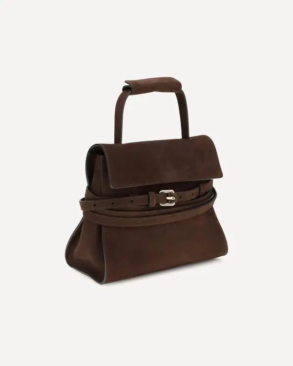 Moschino Medium Top Handle Bag With Buckle Detail