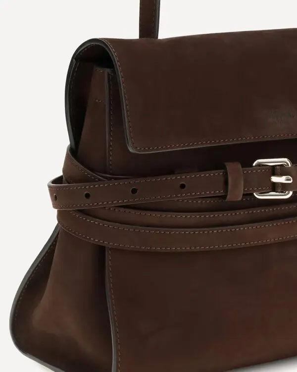 Moschino Medium Top Handle Bag With Buckle Detail