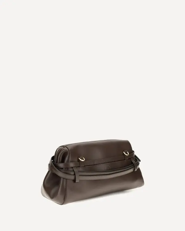Moschino Leather Clutch With Buckle Detail