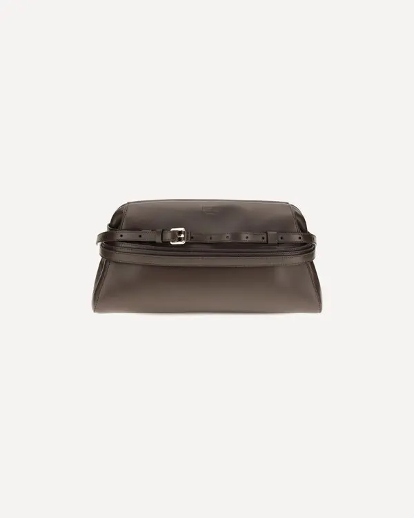 Moschino Leather Clutch With Buckle Detail