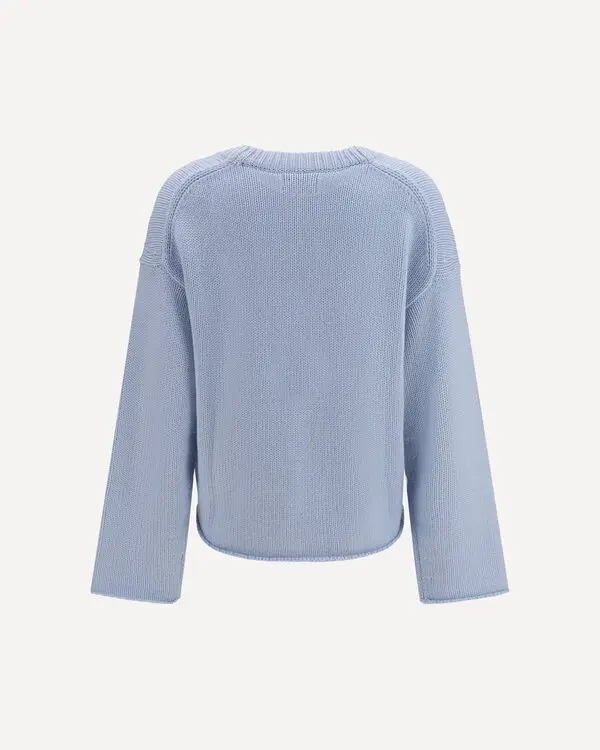 Loulou De Saison Derry Cashmere U-neck Sweater - Light Blue