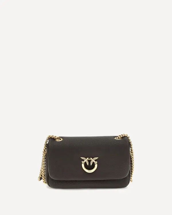Pinko Medium Love Bag Click Soft Horizontal Shoulder Bag - Brown