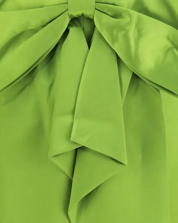 SELF-PORTRAIT Satin Dress With Back Bow