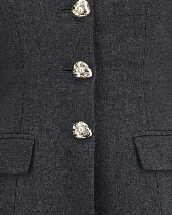 SELF-PORTRAIT Wool Peplum Blazer