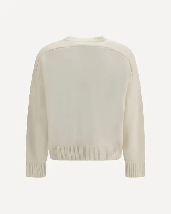 Loulou De Saison Breha Woo Cashmere Bend Sweater Femae - White