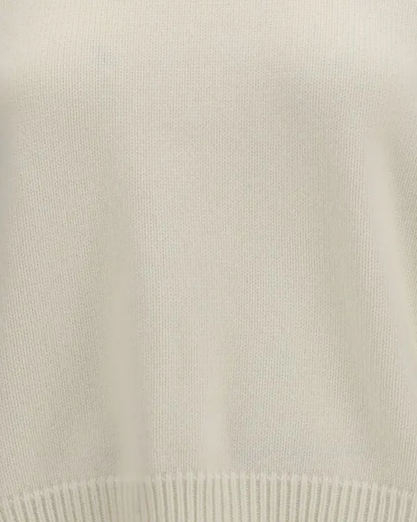 Loulou De Saison Breha Woo Cashmere Bend Sweater Femae - White