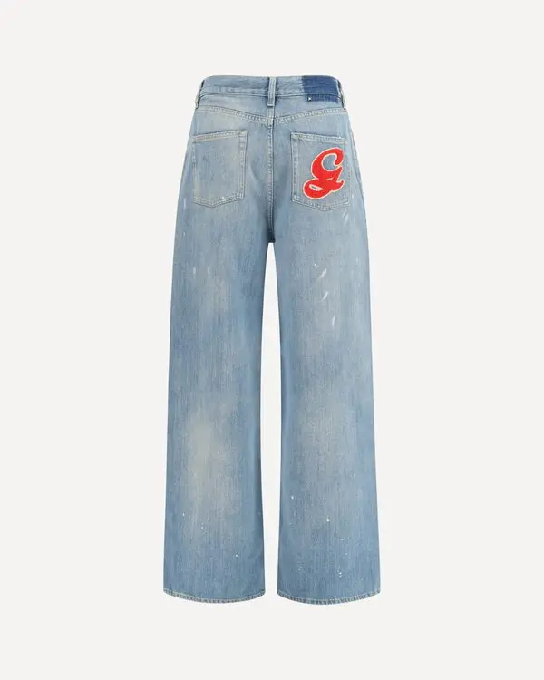 GOLDEN GOOSE Embroidered Logo Denim Jeans