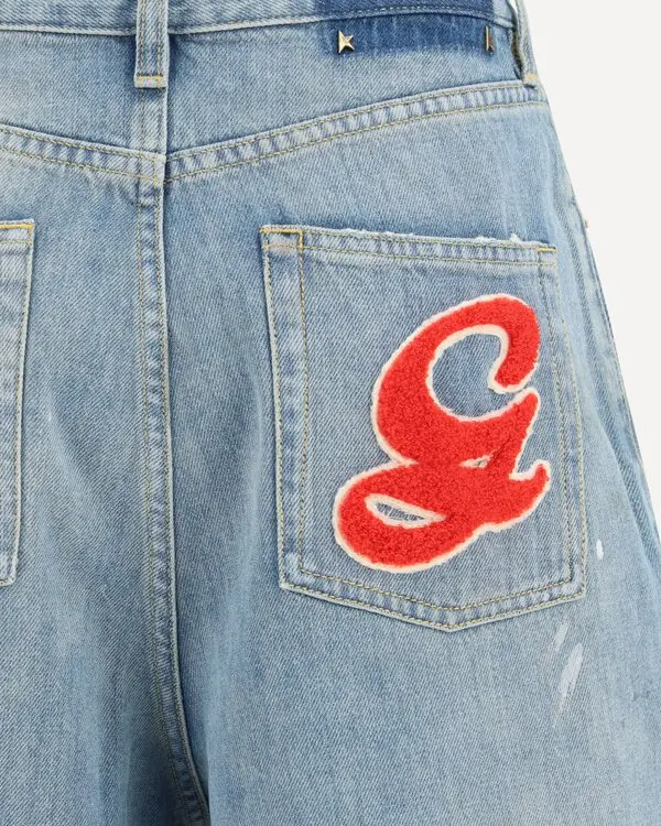 GOLDEN GOOSE Embroidered Logo Denim Jeans