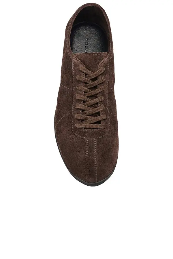 THE ROW Clement Suede Lace-up Sneakers - Medium Brown