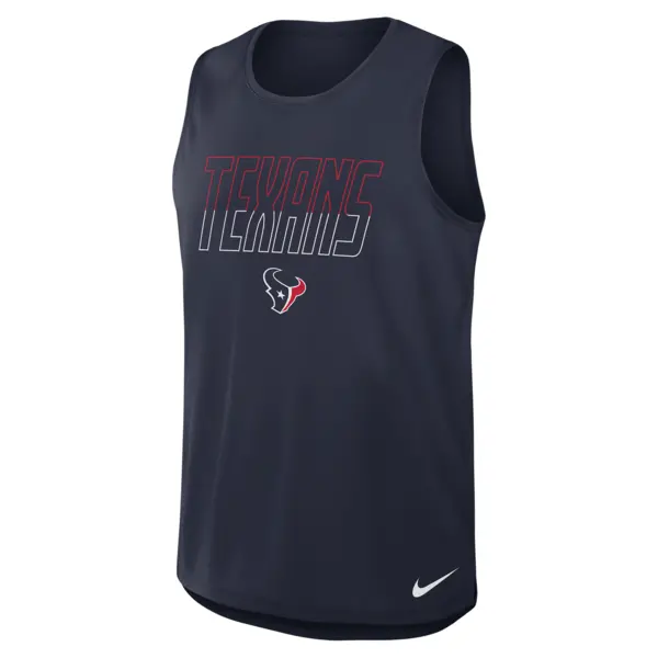 Nike Houston Texans Dri-fit Nfl Tank Top - Blue