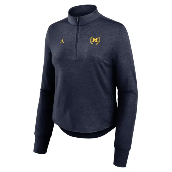 Nike Michigan Jordan Brand Dri-fit College Half-zip Top - Blue