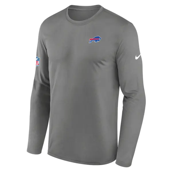 Nike Buffalo Bills Alt Legend Small Logo Dri-fit Nfl Long-sleeve T-shirt - Grey