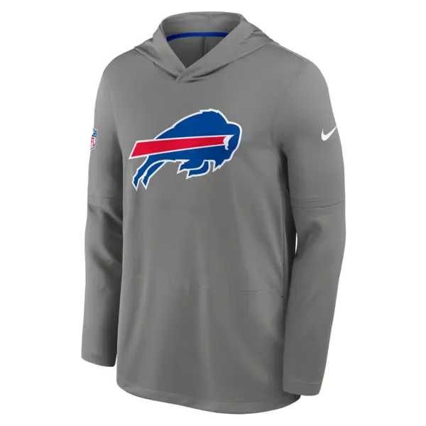 Nike Buffalo Bills Alt Dri-fit Nfl Long-sleeve Hooded Top - Grey