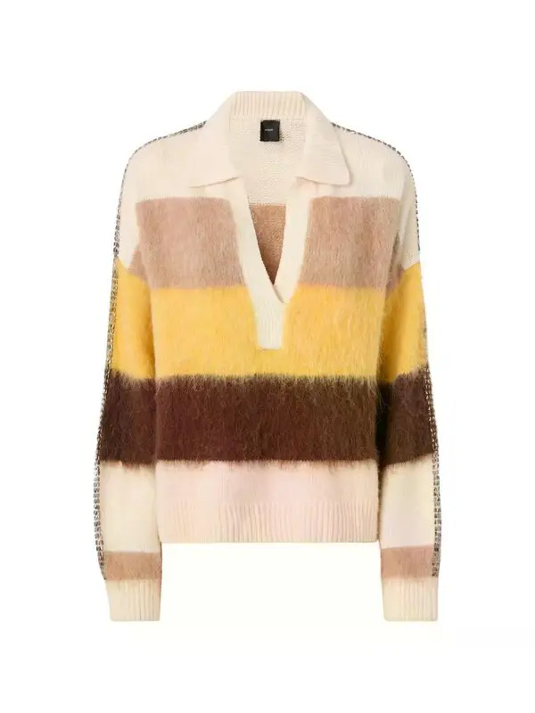 Pinko Striped Crystal-embellished Sweater