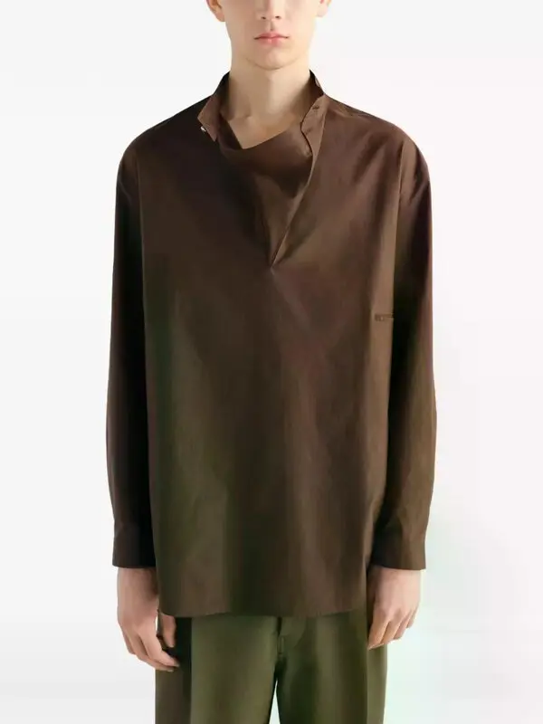 LEMAIRE Sailor Top In Washed Cotton And Silk Blend