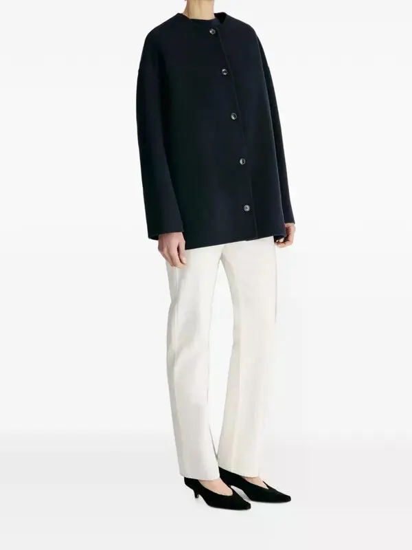 Loulou De Saison Dunne Lds Collarless Drop-shoulder Coat