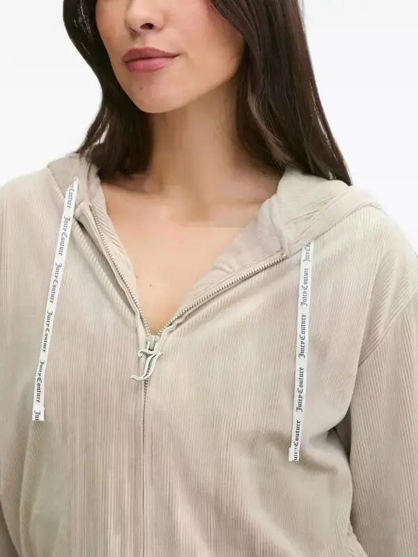 Juicy Couture Ribbed Zip-up Hoodie