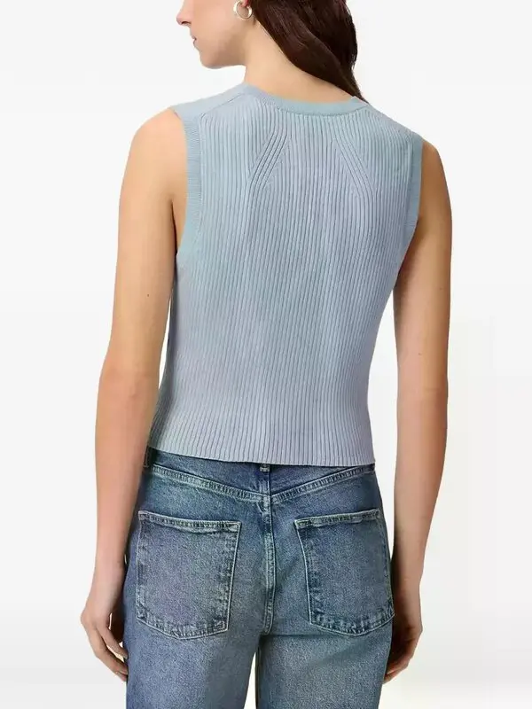 ALLSAINTS Cruz Ribbed-knit V-neck Top