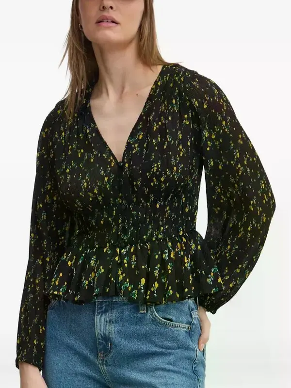 Desigual Floral V-neck Blouse