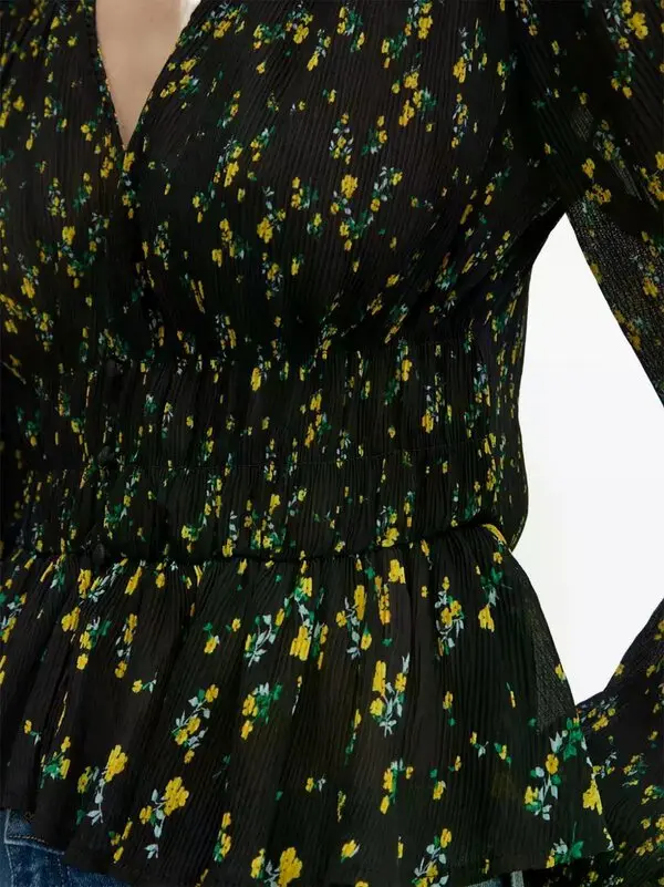 Desigual Floral V-neck Blouse