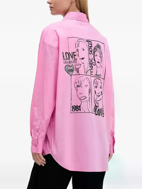 Desigual Chest-pocket Graphic-print Shirt