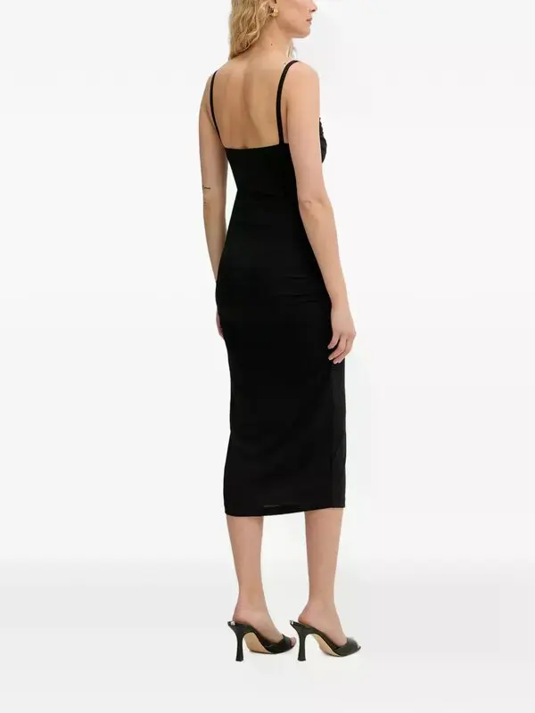 Just Cavalli Ruched Logo-plaque Midi Dress