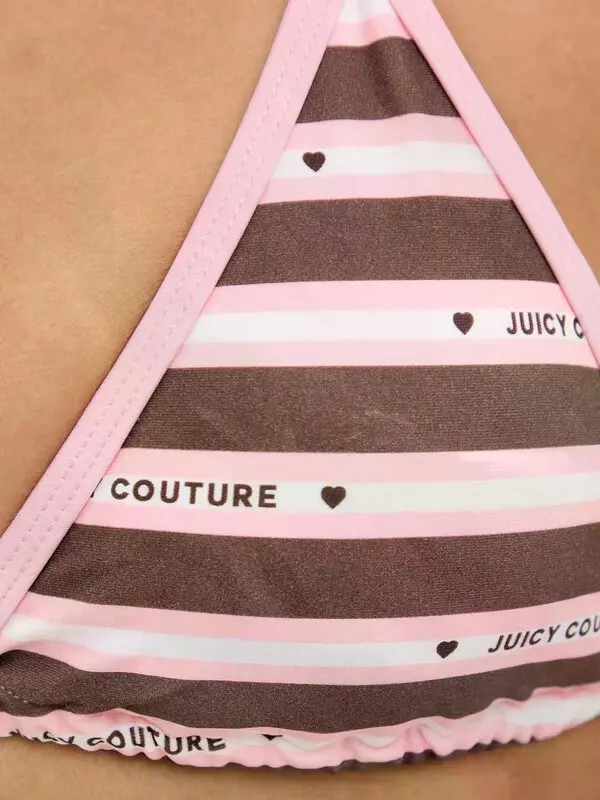Juicy Couture Logo-print Striped Bikini