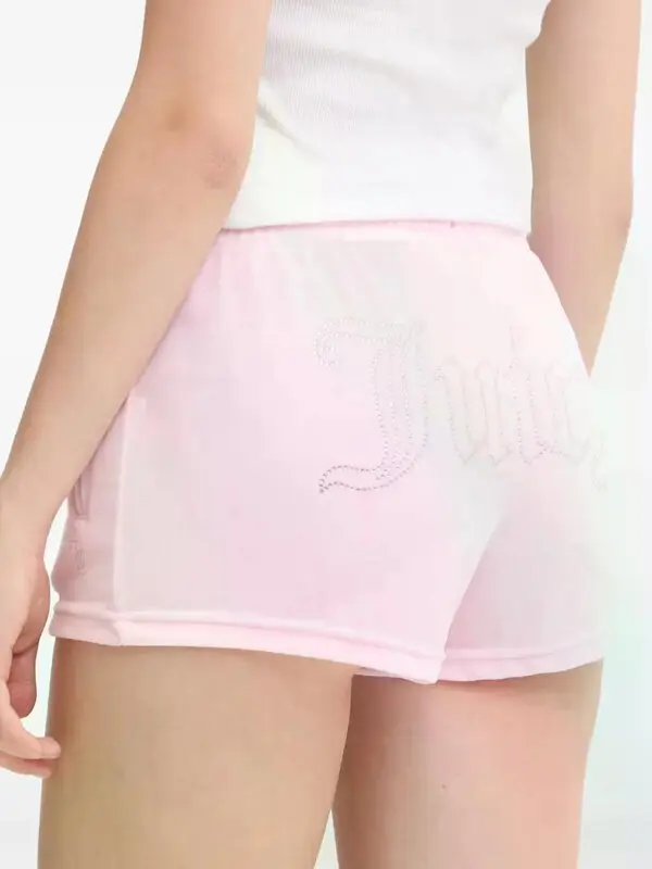 Juicy Couture Rhinestone-embellished Drawstring Shorts