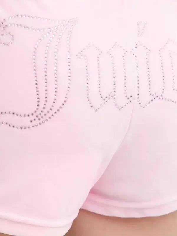 Juicy Couture Rhinestone-embellished Drawstring Shorts