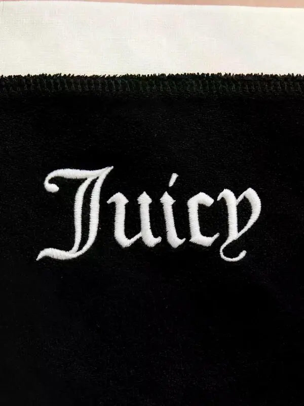 Juicy Couture Logo Embroidered Strapless Blouse