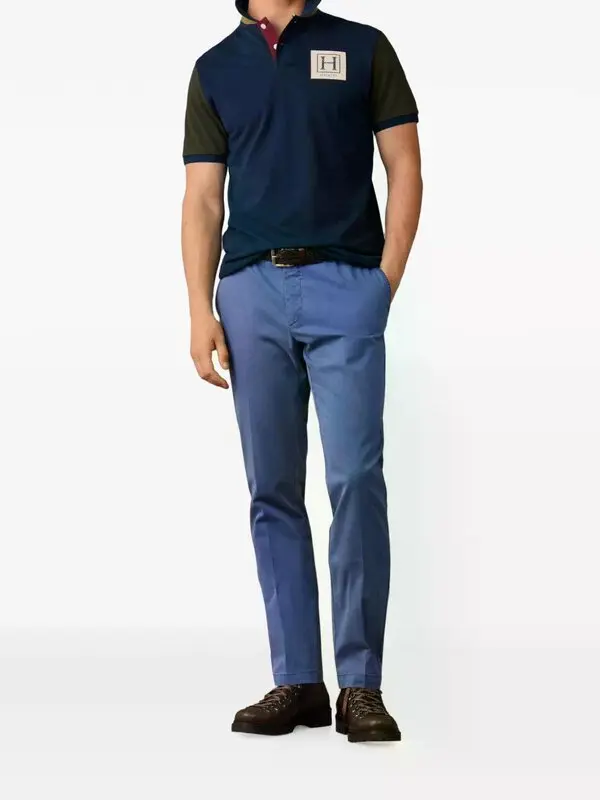 HACKETT LONDON Union Jack Colour-block Polo Shirt