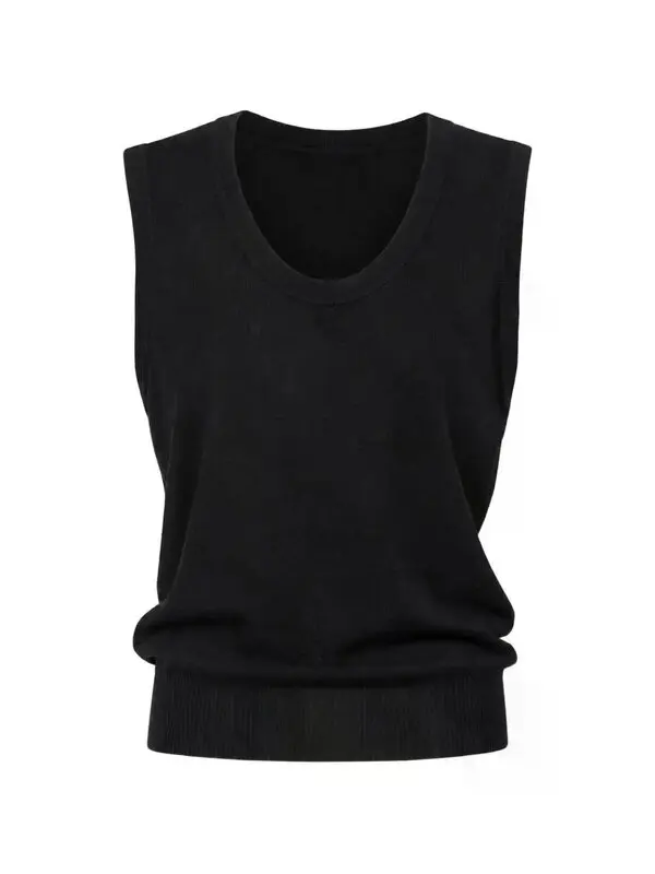 6397 Scoop-neck Knitted Vest