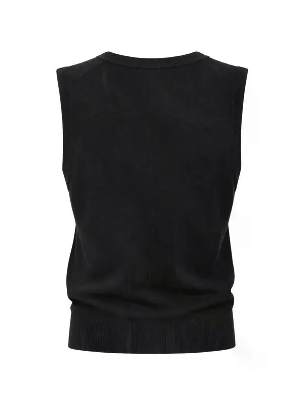 6397 Scoop-neck Knitted Vest