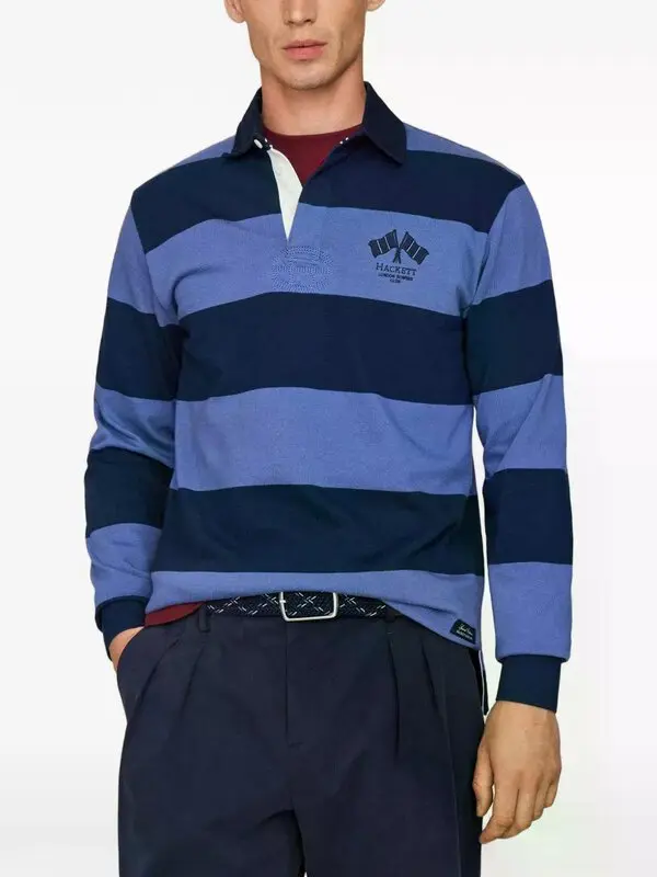 HACKETT LONDON Striped Rugby Shirt