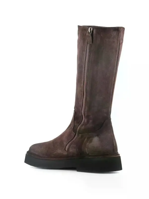 ALEXANDER HOTTO Suede Side-zip Boots