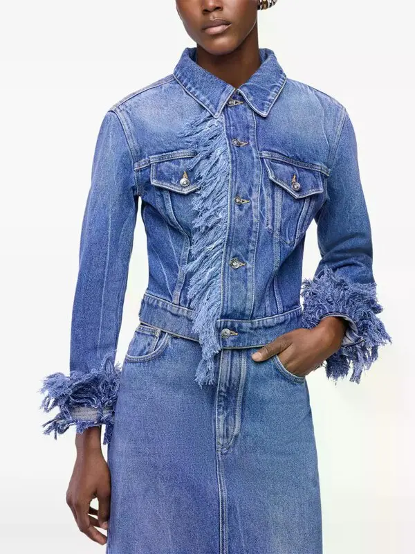 Rabanne Fringe-trimmed Denim Jacket