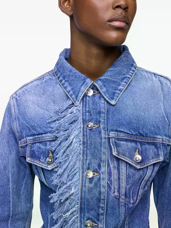 Rabanne Fringe-trimmed Denim Jacket