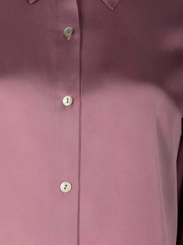 Vince Slim-fit Satin Blouse - Pink