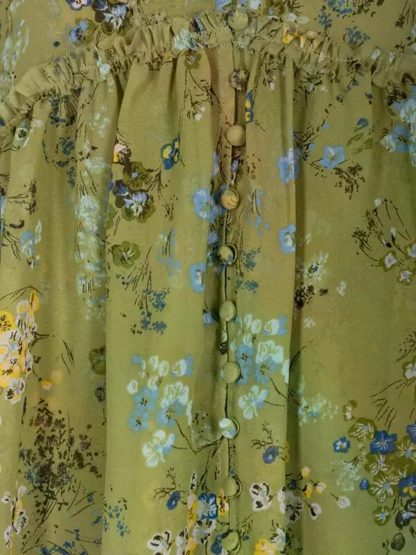 Cinq À Sept Edeline Floral-print Ruffled Blouse