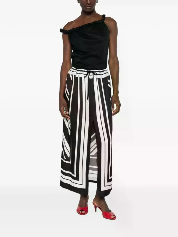 Brandon Maxwell Jameson Striped Maxi Skirt