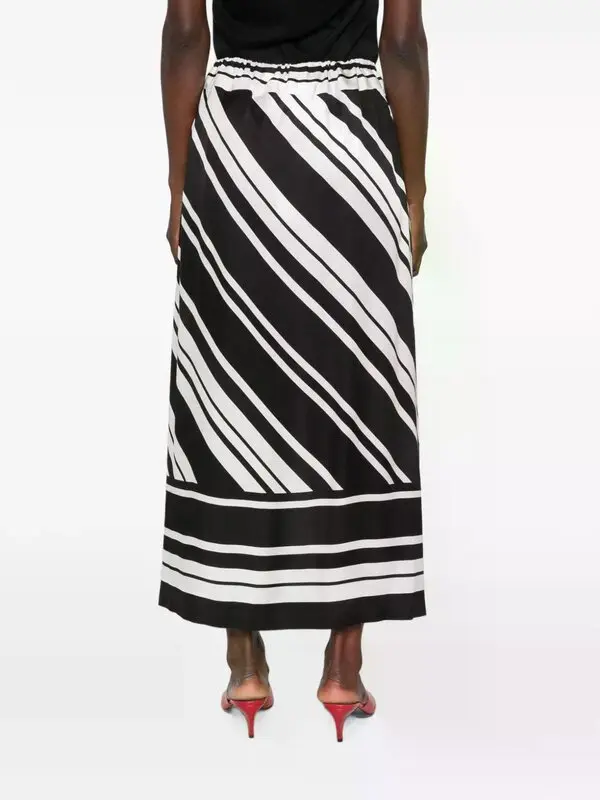 Brandon Maxwell Jameson Striped Maxi Skirt