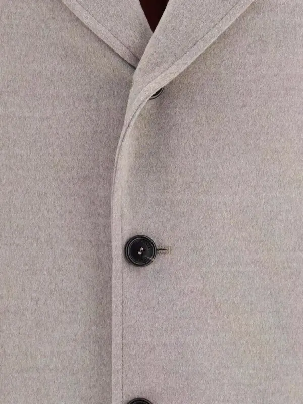 Brunello Cucinelli Single-breasted Fleece Wool Coat
