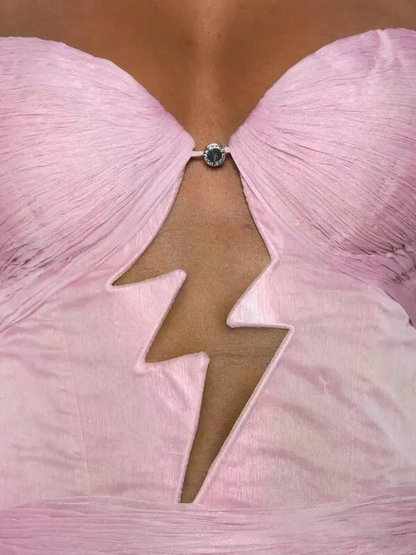 MARIA LUCIA HOHAN Kelly Lightning-bolt Cut-out Mini Dress