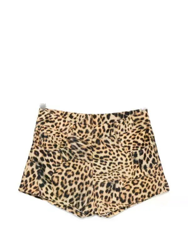 Norma Kamali Leopard-print Shorts