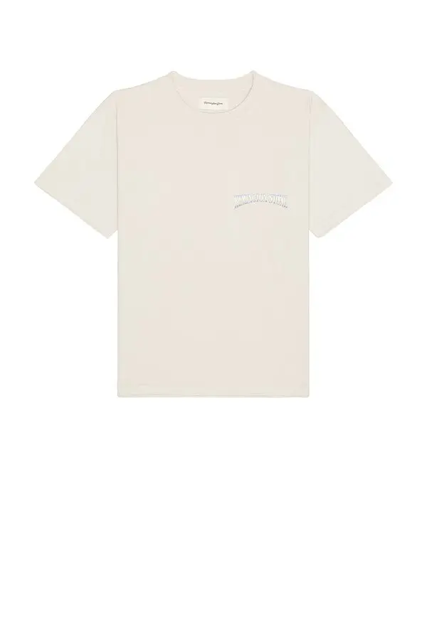 REMINGTON STONE Cash Or Gass Tee In Cream