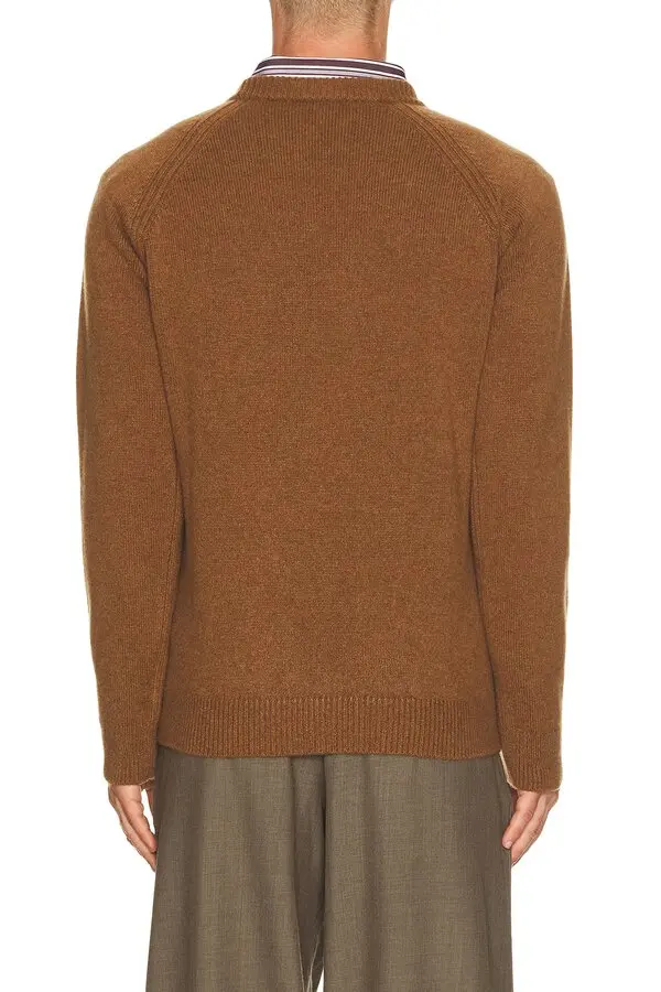 Saint Laurent Cashmere Raglan Sleeve Crewneck Sweater