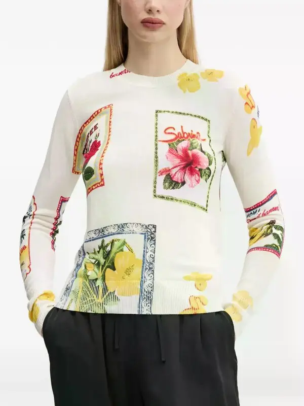 Desigual Floral-print Sweater
